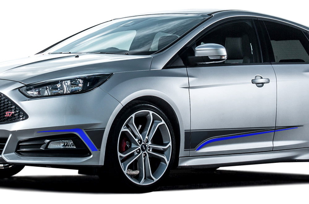 Ford Focus (2015-2018) Custom Vinyl Decal Wrap Kit - Rocker 2 – Factory ...