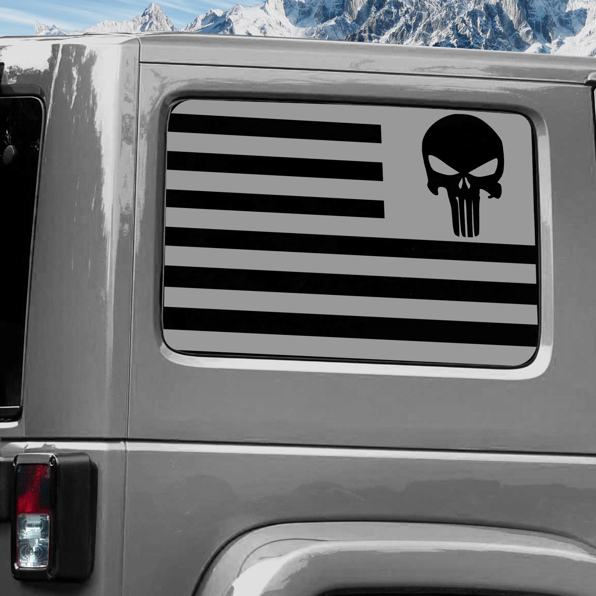 Jeep Wrangler JK (2007-2017) 4-Door Rear Window Wrap Custom Vinyl Deca ...