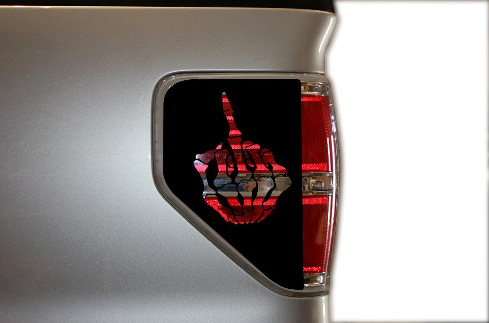 Ford F-150 (2009-2014) Custom Vinyl Brake Light Decal Kit SKELETON ...